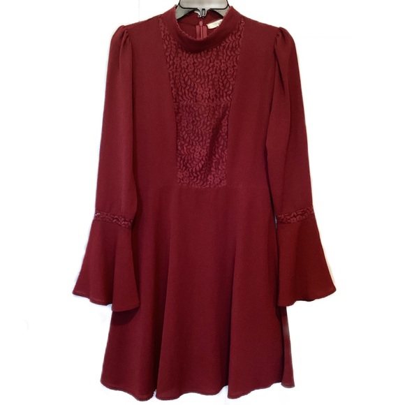 Andree | Dresses | Andree By Unit Size S Deep Red Maroon Dress Bell ...